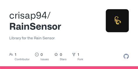 GitHub Crisap RainSensor Library For The Rain Sensor