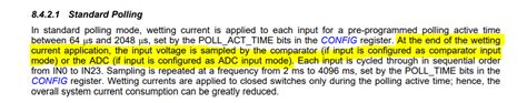 tic12400 q1 in polling mode when does adc or comparator time start