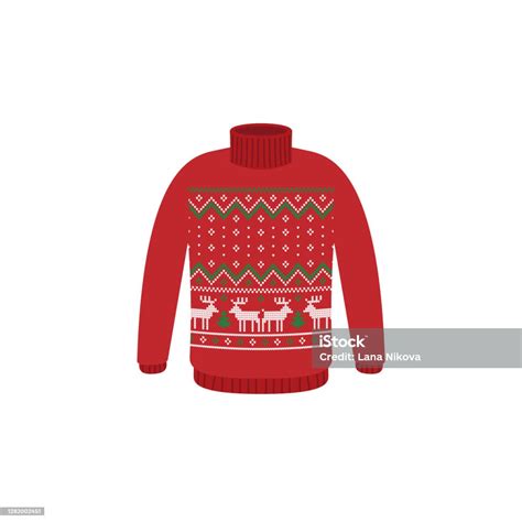 크리스마스 파티를위한 벡터 못생긴 스웨터 겨울 패턴의 니트 점퍼 0명에 대한 스톡 벡터 아트 및 기타 이미지 0명 겨울 계절 Istock