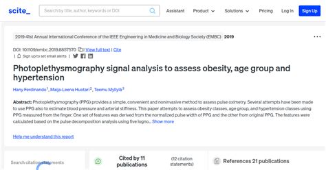 Photoplethysmography Signal Analysis To Assess Obesity Age Group And