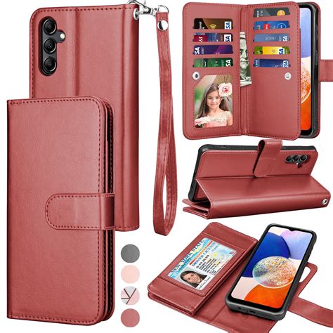 Tekcoo Galaxy A G Phone Cell Accessories PU Leather Wallet Case With Card Slots Stand