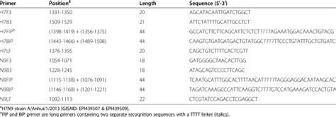 Rt Lamp Primer Sets Designed For Detection Of H7n9 Virus Download Table