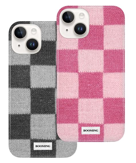 몬드몬드 부밍 코지체크 슬림하드 핸드폰 케이스 갤럭시 S23 울트라 S22 S21 S20 플러스 노트20 아이폰 15 14 프로 맥스 플러스 13 12 11 Xs Se3