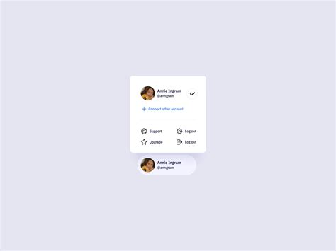 UI Design Daily Account Menu Pop Up