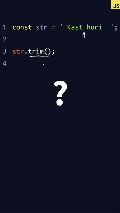 trim trimstart trimend string javascript learn in tamil
