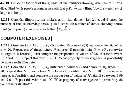 solved 4 2 10 let zn be the sum of the squares of the