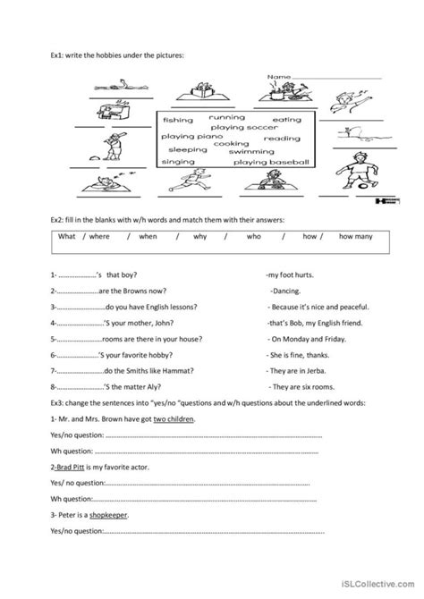 W H Questions Vs Yes No Questions English ESL Worksheets Pdf Doc