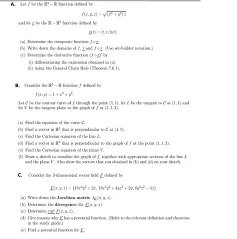 solved a let f be the r3 r function defined by and let r be