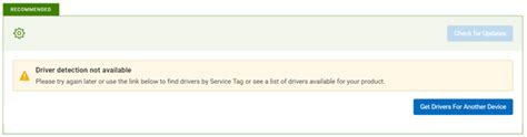 Driver Detection Not Available Message During Automated Driver Scan