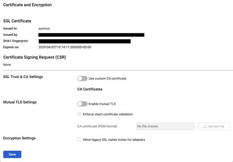 Managing Certificate Settings
