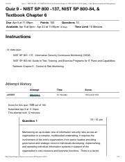 Quiz NIST SP NIST SP Textbook Chapter CISC Pdf Quiz