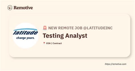 Hiring Testing Analyst Latitudeinc