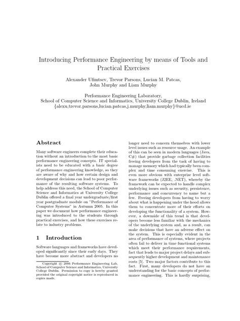 Introducing Performance Pdf Simulation Computer Science
