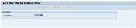 KKB SAP Tcode Costing Items For Cost Object