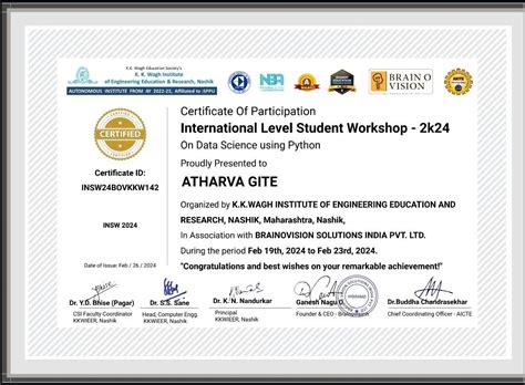 Datascience Workshop Learning Atharva Gite