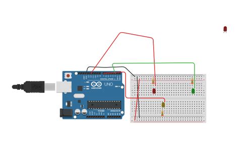 Circuit Design ნათურების ციმციმი Tinkercad
