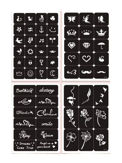 Tattoo Stencil Model Number Glitter Tattoo Stencil Album Item Type