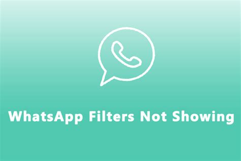 Instant Fixes For Whatsapp Filters Not Showing In Video Calls