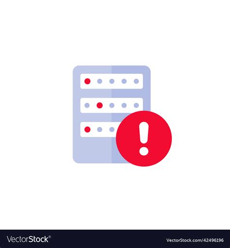 Server Crash Error Icon Royalty Free Vector Image
