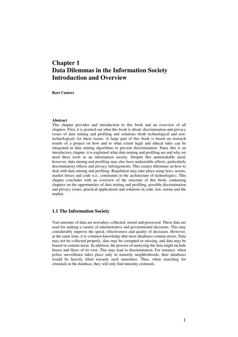 Pdf Discrimination And Privacy In The Information Society Data