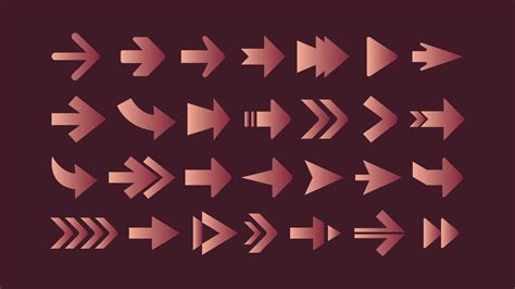 Set Of Gradient Arrows Icons Collection 18862742 Vector Art At Vecteezy