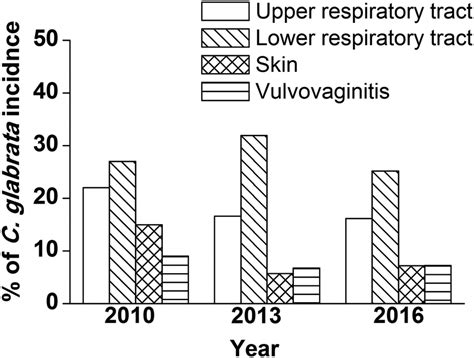 Incidence Of C Glabrata In Yeast Clinical Isolates Years 2010 2013