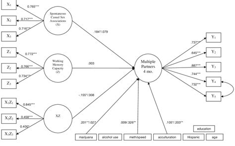 Latent Interaction Model With Multiple Partners Regressed On