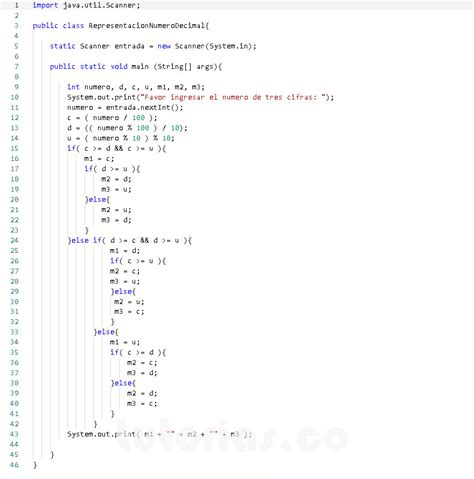 Sentencia If Else Java El Mayor Numero Formado