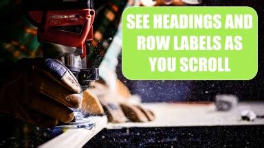 How To See Headings And Row Labels As You Scroll Around A Report Excel Tips MrExcel Publishing