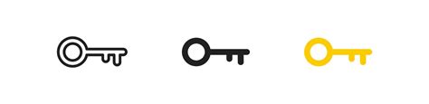 Premium Vector Old Door Key Simple Icon Set Home Lock Isolated Concept In Vector Flat Style