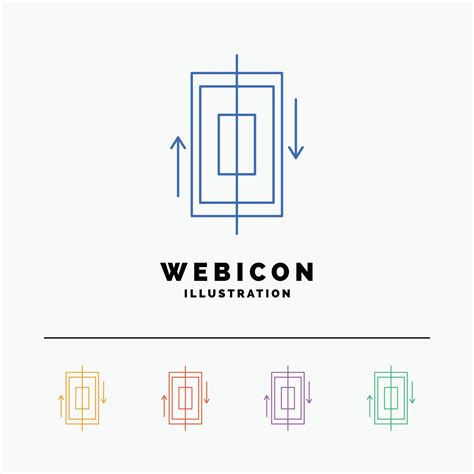 Sync Synchronization Data Phone Smartphone 5 Color Line Web Icon