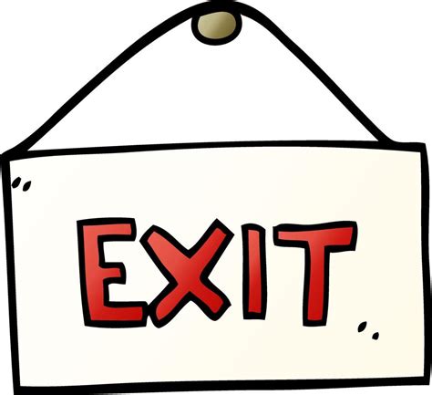 Cartoon Doodle Exit Sign 12151803 Vector Art At Vecteezy