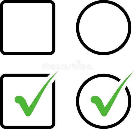 Checkbox With Blank And Checked Checkbox Vector Icon Stock Illustration