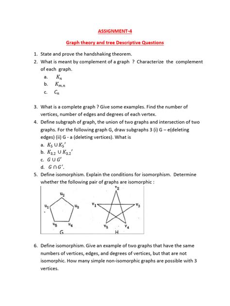Graph Theory Assignment 4 Pdf Vertex Graph Theory Graph Theory
