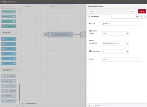 node red telegram bot with temperature logger part 1 — wikifab