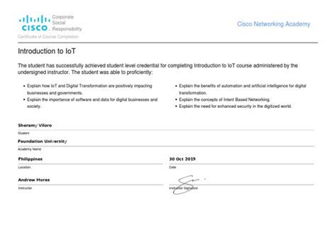 Introduction To Iot Certificate Pdf