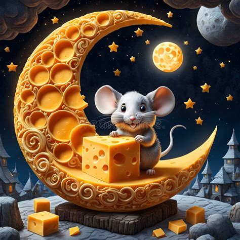 The Cheese Moon Glistens In The Night Sky Casting A Warm And Inviting