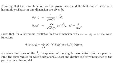 Solved Knowing That The Wave Function For The Ground State