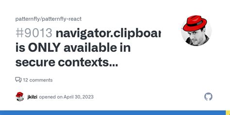 navigator clipboard is only available in secure contexts