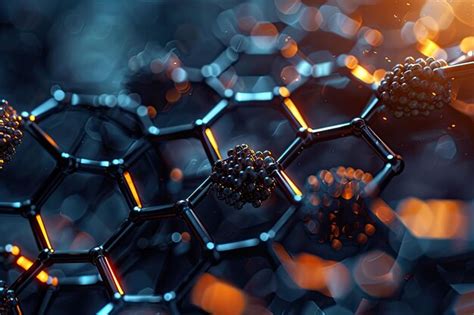 Lattice Hexagon Structure Representing Chemistry Premium Ai Generated Image