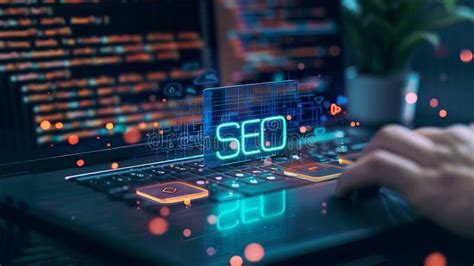 A Close Up Of Hands Typing On A Laptop Keyboard With The Word Seo