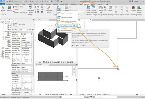 Revit 2023 How To Define The Coordinate System In Revit Such That The Drwaing Gets Located In