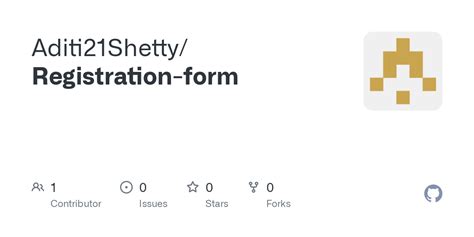 GitHub Aditi Shetty Registration Form