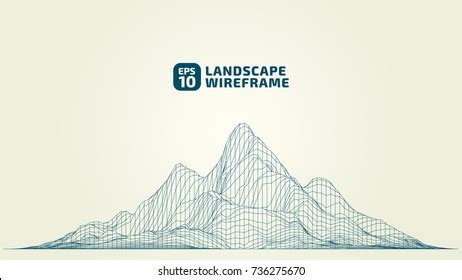 Abstract Wireframe Background D Grid Technology Stock Vector Royalty Free