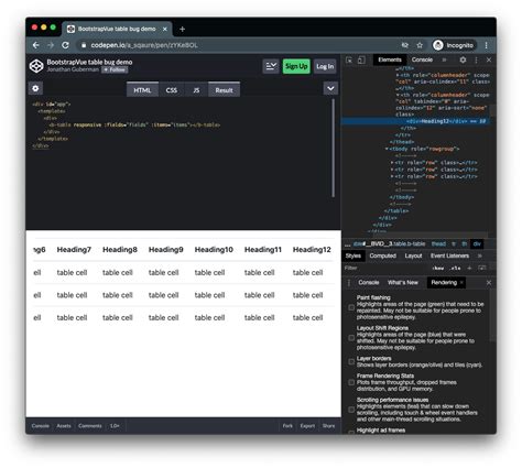 Sortable Columns In Responsive B Table Causes Horizontal Overflow Due To Sr Only Tags · Issue