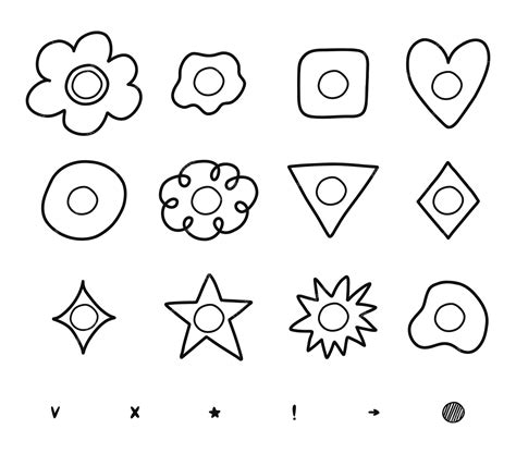 premium vector cute hand drawn set with empty checkboxes with check