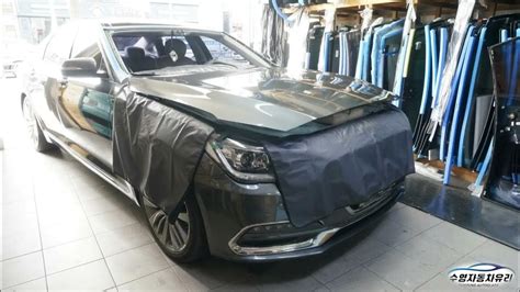 제네시스 G80 앞유리교체시공 부산자동차유리 전문 수영자동차유리 Youtube