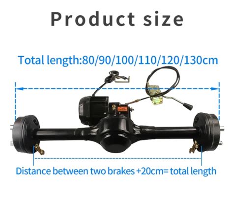 1300w 2 Speed Rear Driven Axle Differential Electric Motor 1 13 33