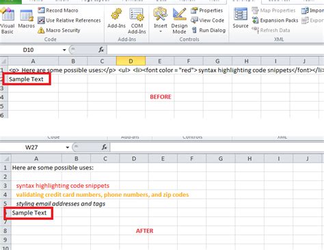 Vba Html To Excel Formatting Conversion Break And Li In The Same Cell Stack Overflow