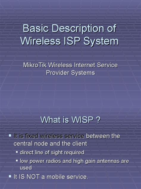 Wireless Isp Overview Pdf Radio Spectrum Network Topology